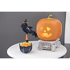 ANIMAT3D Jabberin' Jack Talking Animated Black Pumpkin with Built in Projector & Speaker Plug'n Play