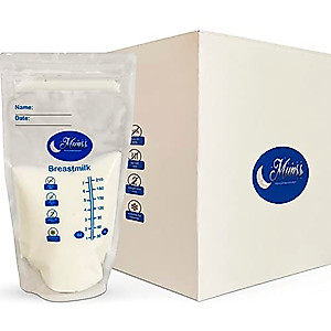 Munss Breast Milk Storage Bags Bag for Nursing Moms Leak Proof 120 Count 7oz Capacity Non Reusable|BPA Free| Suitable for Freezing. Blue
