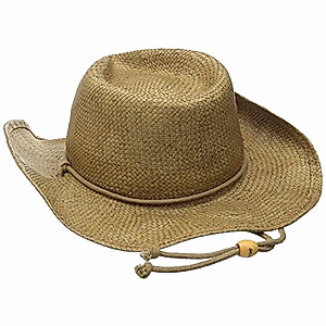 Scala Women's Shapeable Toyo Western Hat, Tobacco, Large/X-Large