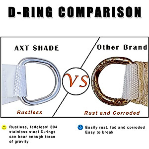 AXT SHADE Triangle Sun Shade Sail, 9'10'' x 9'10'' x 9'10'' Sand Sunshades Sails Patio Cover Canopy Shades for Outdoor Activity