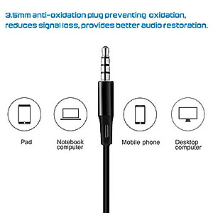 3 Packs Earbud Headphones with Remote & Microphone, SourceTon in Ear Earphone Stereo Sound Noise Isolating Tangle Free for Smartphones, Laptops, Gaming, Fits All 3.5mm Interface Device