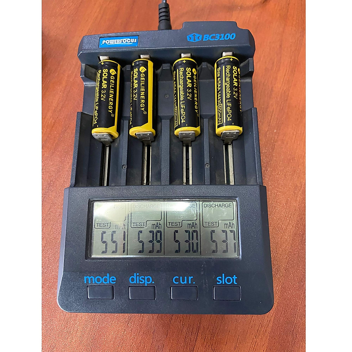 GEILIENERGY 4 Pack 4/5 AA(NOT AA Size) 14430 3.2v 500mAh LiFePO4 Lithium Rechargeable Solar Battery Pack Replacement for Outdoor Solar Lights