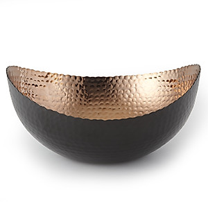 Elegance Eclipse Bowl, 10" x 9.75", Black/Copper