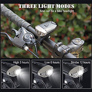 WASAGA Bike Helmet Light, 300 Lumen Led Bicycle Helmet Light 3 Modes USB Rechargeable Waterproof Bike Front Headlight Perfect for Riding or Outdoor Activities