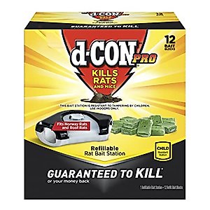 d-Con Rat Poison Bait Station, Bait Station + 2 Refills, 13 Piece Set