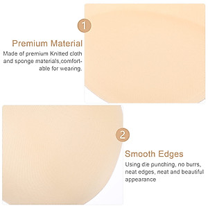 GALPADA Bikini Inserts 3 Pairs Breast Pad Inserts Knitted Cloth + High Elastic Sponge Lining Swimsuit Clothes Accessories