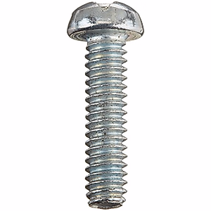 Small Parts 588055-PR Steel Machine Screw, Zinc Plated Finish, Round Head, Phillips Drive, Meets ASME B18.6.3, 1/4" Length, Fully Threaded, #4-40 UNC Threads (Pack of 100)