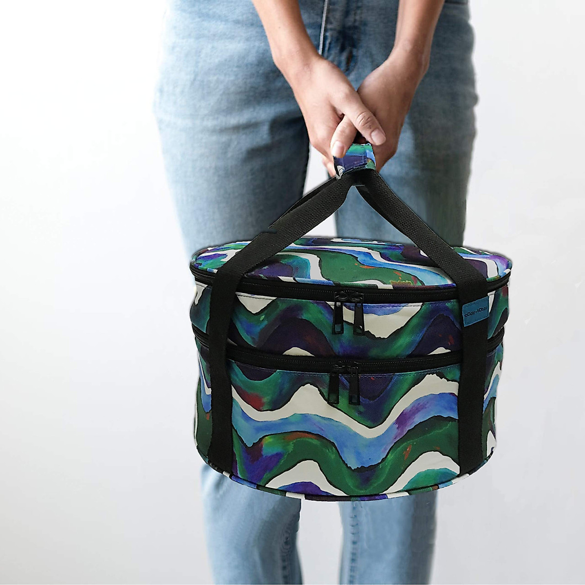 Pie Carrier, Round Casserole Carrier, Insulated Casserole Carrier, Casserole Carrier for Hot or Cold Food