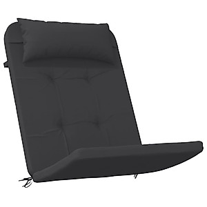 CHARMMA Adirondack Chair Cushions 2 pcs Black Oxford Fabric, Decor