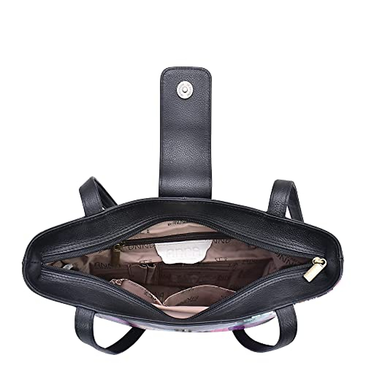 Anna by Anuschka Medium Tote, Magical Wings Black