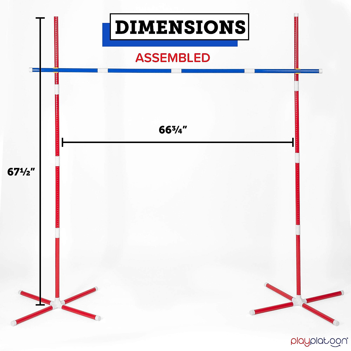 Play Platoon Limbo Game for Adults & Kids - Limbo Stick Yard Game Set for Outdoor Luau Party