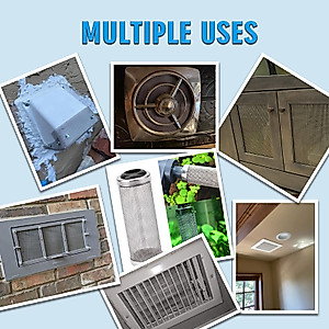 4PACK Stainless Steel Woven Wire Mesh Never Rust, Air Vent Mesh 11.8"X8.2"(300X 210mm), Hard and Heat Resisting Screen, 1mm Hole 20 Mesh Easy to Cut by Valchoose