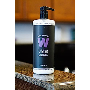 Woodlee’s by Men’s Ultimate Grooming – All In One Conditioning Lotion - Men’s Leave In Conditioner - Hair & Body Moisturizer – Shave And After Shave Lotion - Infused With Coconut Oil & Tea Tree Oil - Non Greasy (32 oz)