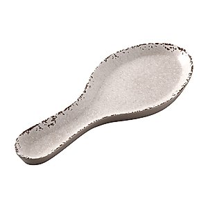 UPware Melamine Spoon Rest Spoon Holder Kitchen Utensil Holders 9.625 Inch for Kitchen Counter Dining Table (Crackle Cream)