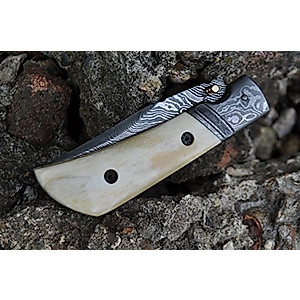 Perkin- Handmade Damascus Pocket Knife - Beautiful Folding Knife