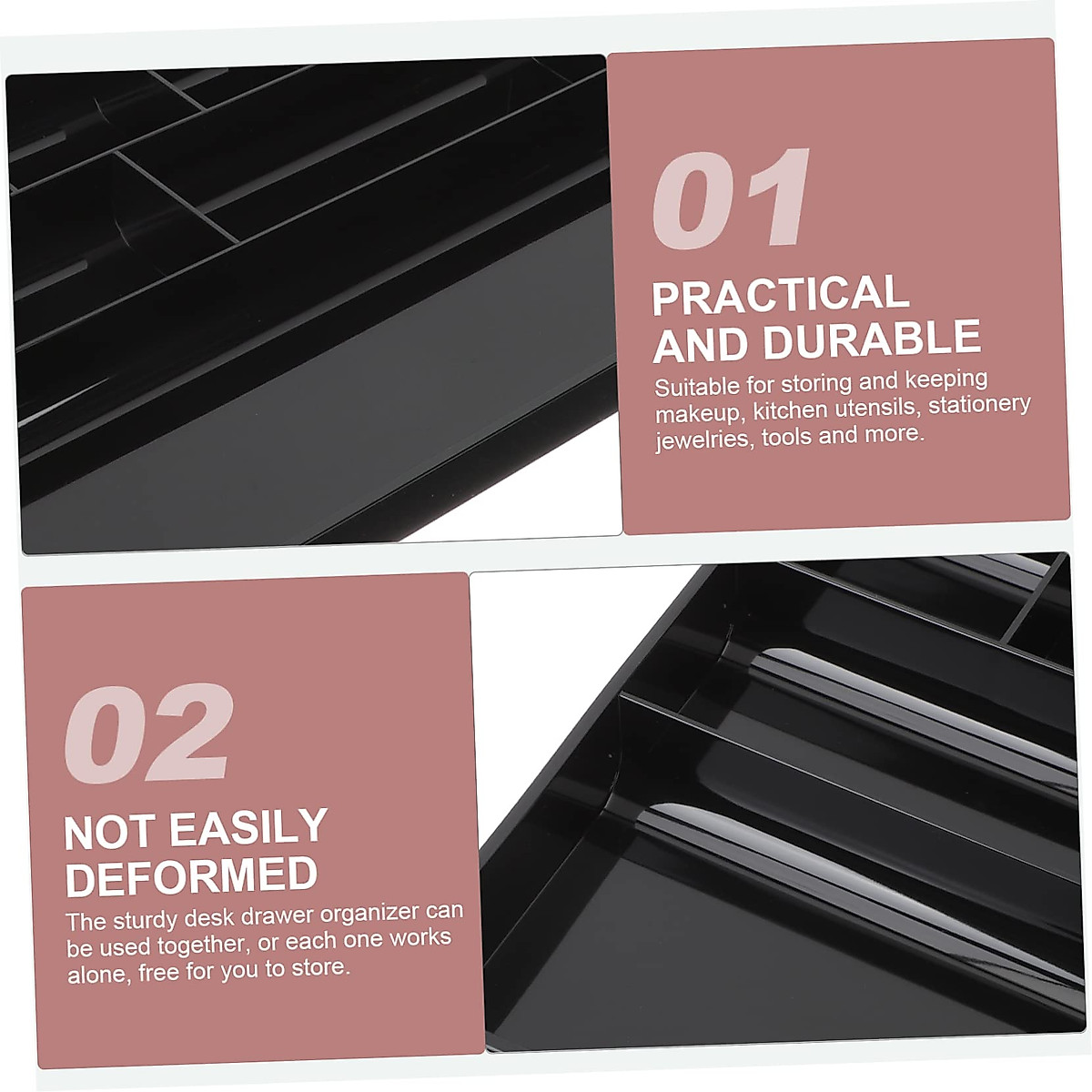 BESTOYARD 3pcs desktop storage box closet organizer under sink organizers and storage organization and storage dresser organizer changing table organizer office plastic trash box drawer