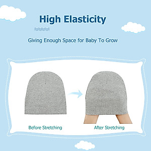 Zando Baby Beanie Hat Navy Blue Newborn Beanie Cotton Baby Hats Newborn Hats for Boys Girls Baby Hat and Mitten Set Soft Infant Winter Hats for Baby Boy Beanies Hat Navy Blue One Size