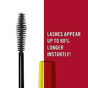 Rimmel London Lash Accelerator Mascara, Ultra-Lengthening, Grow-Lash Complex, Hybrid Bristle Brush, 003, Extreme Black, 0.23oz