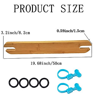 HANH High Chair Footrest, Non-Slip Natural Bamboo Wooden Footrest Compatible with IKEA Antilop High Chairs, Adjustable HighChair Foot Rest for Baby HighChair Accessories (Right Angle), 1.0 Count