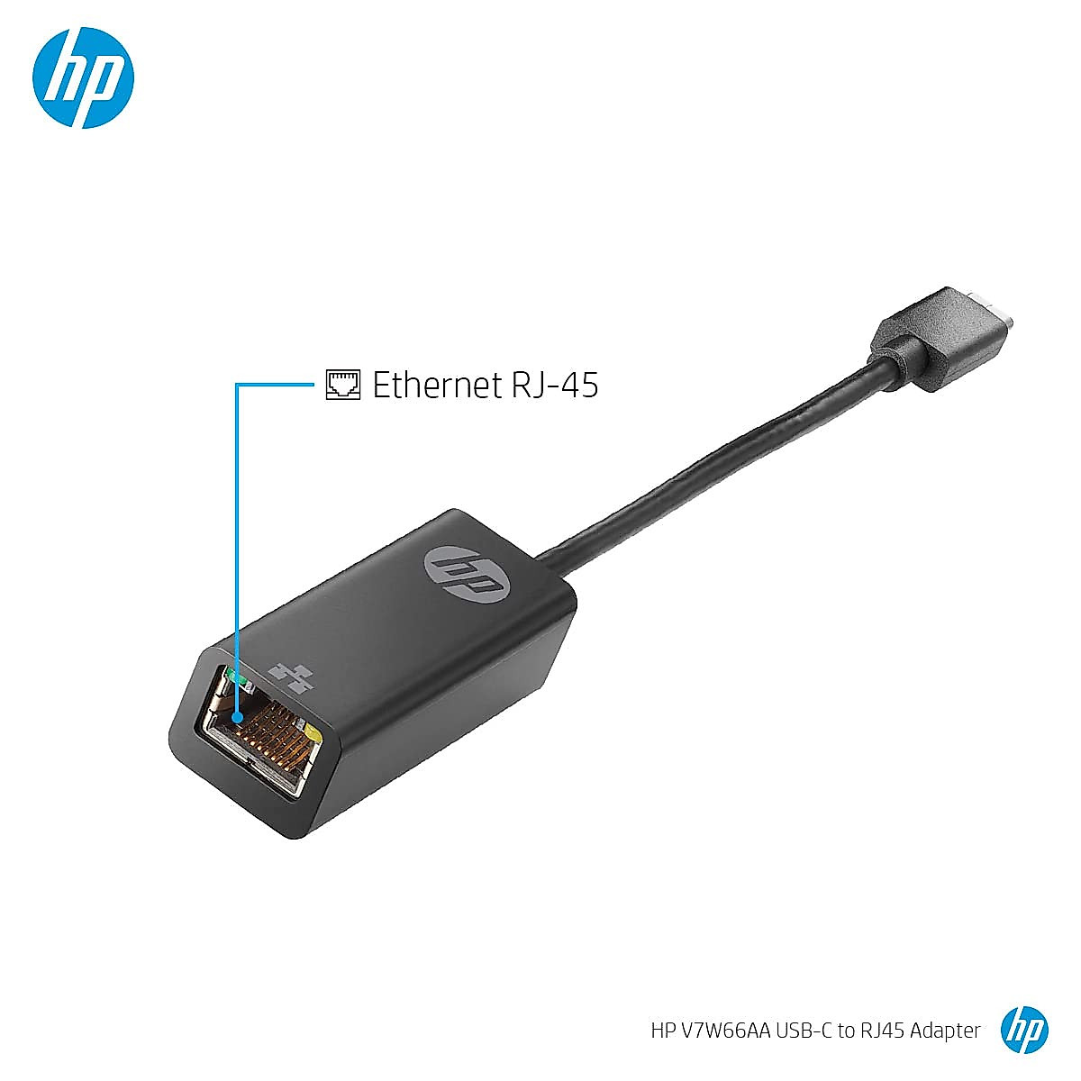 HP Inc. USB-C to RJ45 AdapterNew Retail, V7W66AA#AC3New Retail)