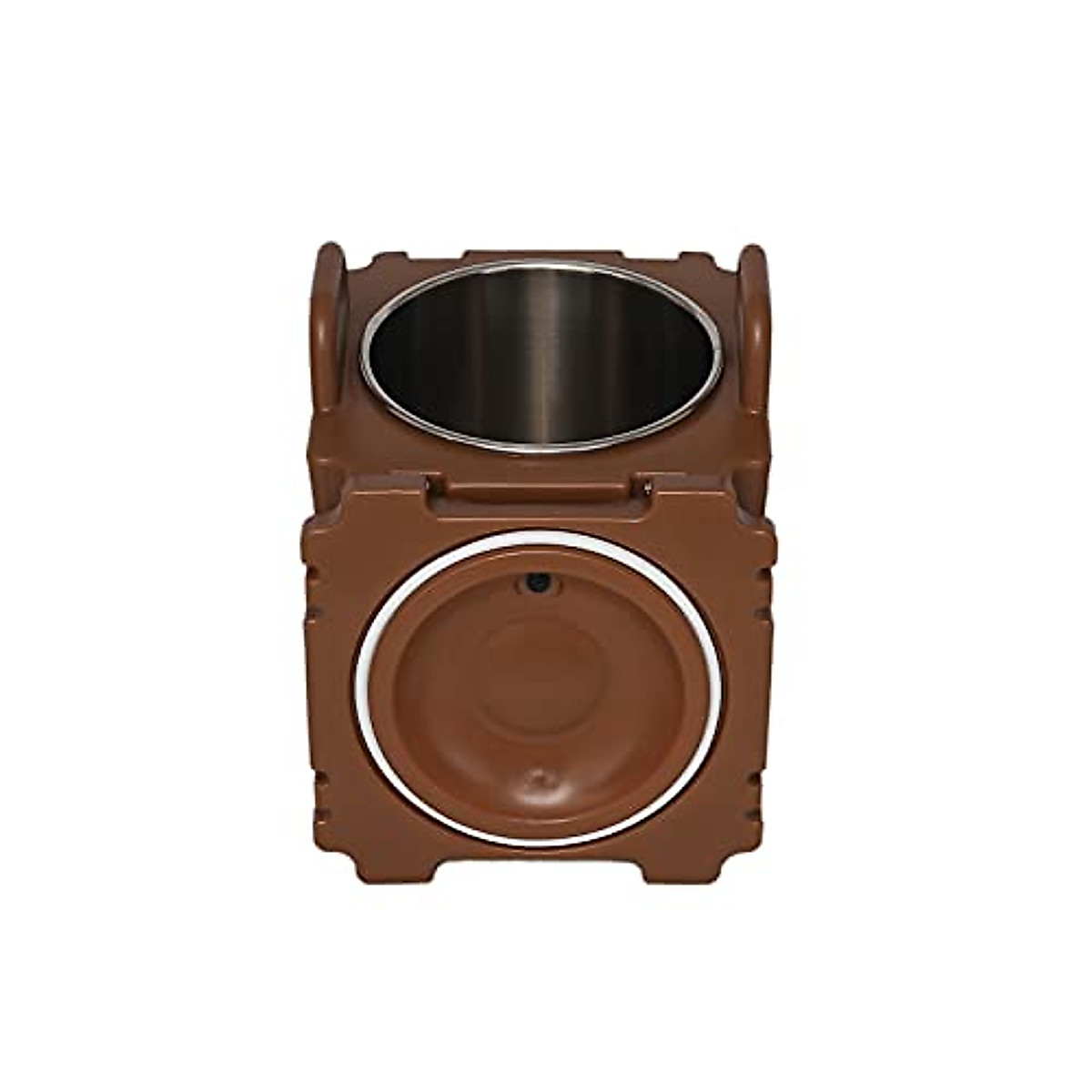 FORCOOK Insulated Soup Carrier Catering Supplies 8 Gallon Commercial Food Warmer Hot Box for Food Storage Hot Box Food Warmer for Parties with 18/8 Stainless Steel Liner Leak-Proof Brown