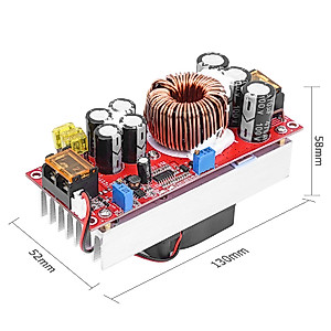 Boost Module, DC-DC 10-60V to 12-97V 1500W 30A Voltage Step Up Converter Boost Constant Voltage Constant Current Power Supply Module