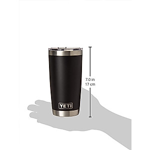 YETI Rambler 20 oz Stainless Steel Vacuum Insulated Tumbler with Lid, Black