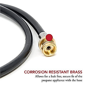 GasOne 50140-05 5 ft Tank Adapter 1lb to 20lb, Propane Hose fit for Weber/Coleman/Blackstone Grill, Buddy Heater, Smoker, Camping Stove