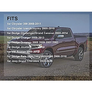 Pack of 2 Key Fob 6 Button Mushan Car Ignition Key Replacement FCC ID M3N5WY783X Fits for Grand Cherokee 2008-2013,for Dodge Ram 1500 2500 3500 2008-2010, for Chrysler Town & Country 2008-2015