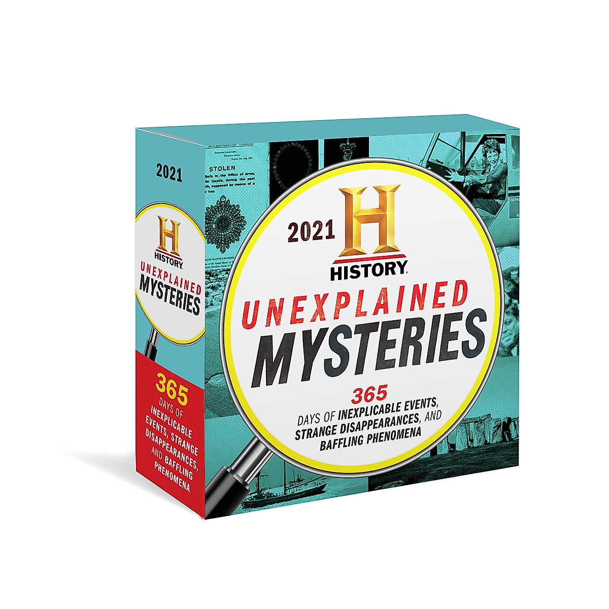 2021 History Channel Unexplained Mysteries Boxed Calendar: 365 Days of Inexplicable Events, Strange Disappearances, and Baffling Phenomena (Daily Calendar, Desk Gift for True Crime Fans)