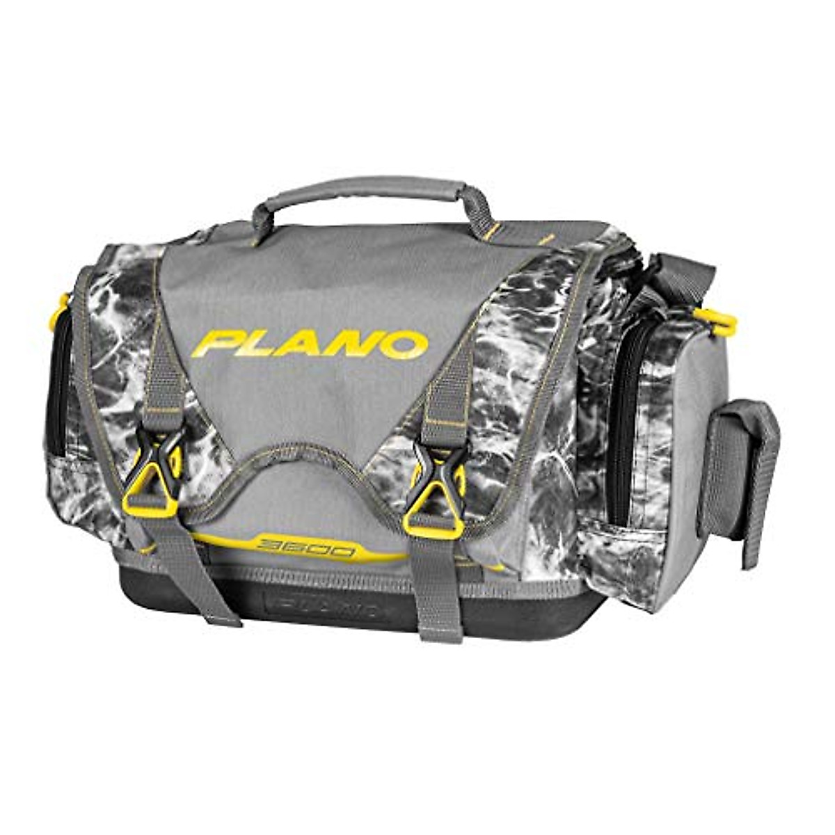 Plano B-Series 3600 Mossy Oak Manta Tackle Bag, Manta Camo with Yellow Accents, Includes 4 StowAway Utility Boxes, Soft Fishing Tackle Storage for Offshore & Onshore