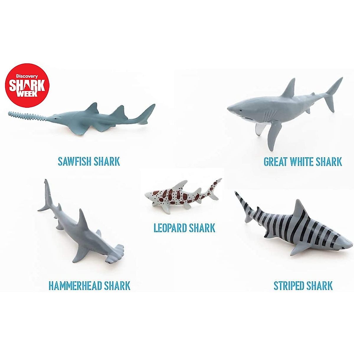 Shark Week Discovery Deep Ocean Explorer Big Toy Playset for Kids, Toy Boat Action Figure Scuba Diver Deep Sea Diver, Great White Shark, Hammerhead, Hand Painted, Eco Friendly, Officially Licensed