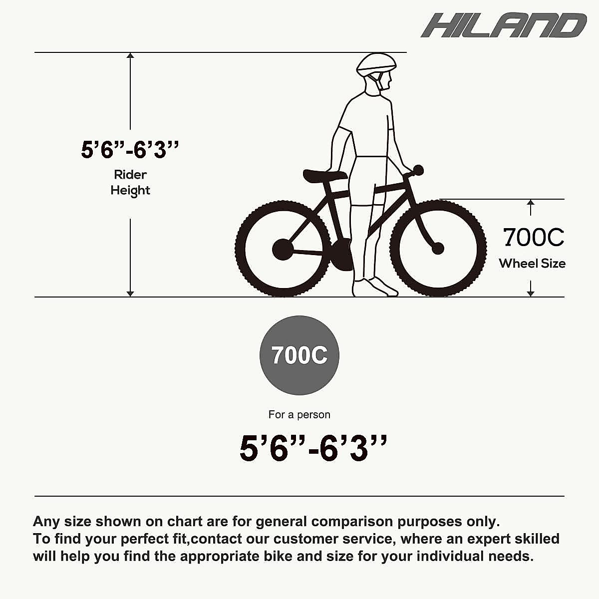 Hiland 700C Mens Road Race Bike, Single Speed Fixed Gear Womens Bicycle with Light Frame for Commuter, Adult Urban Hybrid Bike