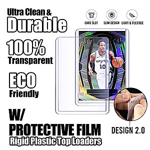 LASPRINTAL 50 Top Loaders for Cards 3" X 4" Regular 35pt & 100 Penny Sleeves, w/Magnetic Card Box – Top Loaders Baseball Card Sleeves Toploader Card Protectors K-Pop Card Sleeves