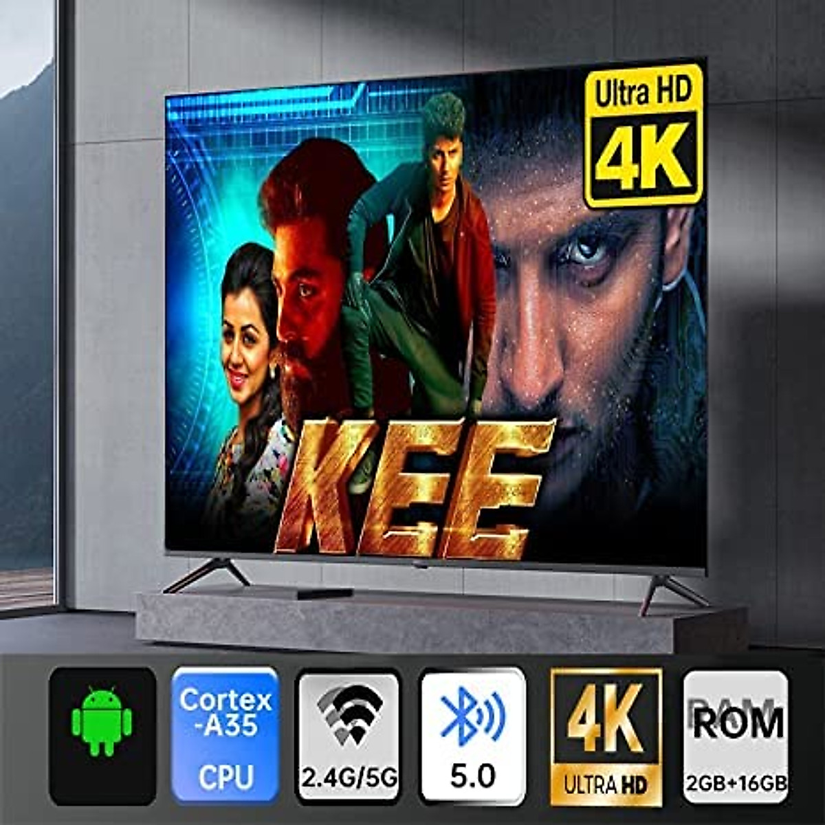 IPTV Box with 10000+ Channels Sports,Kids,News,Movies,Series,24/7 Live Channels and More,4K 2GB RAM 16GB ROM Supports Dual Band Wi-Fi&Bluetooth