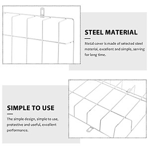 Uonlytech Emergency Light Protection Cover Wall Mount Air Conditioner Light Protective Cover Steel Wire Guard Exit Sign Protector Signal Light Wire Guard Emergency Signal Light Wire Guard