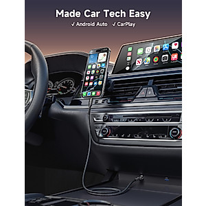 JSAUX USB C Cable [2-Pack 6.6ft], USB A to USB Cord 3.1A Fast Charging Compatible with iPhone 16/16 Plus/16 Pro/16 Pro Max/iPhone 16e/iPhone 15 Series, Samsung S20 S10 S9, Note 20 10, Car Play -Black