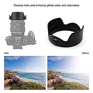 LH-66 Camera Mount Lens Hood Compatible with Olympus M. ZUIKO ED 12-40mm F2.8 Lens DSLR Lens Hood