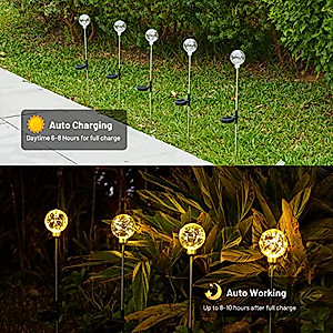 D-MER Solar Garden Lights 2 in One Pack LED Waterproof Landscape Outdoor Yard Pathway Lights for Halloween Christmas Decorations