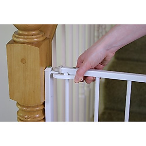 Regalo 2-in-1 Stairway and Hallway Wall Mounted Baby Gate, Bonus Kit, Includes Banister and Wall Mounting Kit