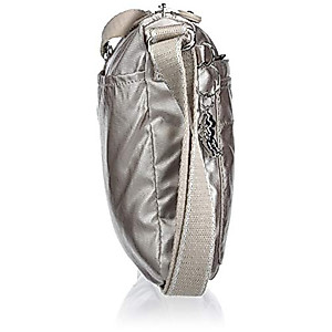 Kipling Women’s Sebastian Crossbody, Super Light, Durable Messenger, Nylon Shoulder Bag, Metallic Glow