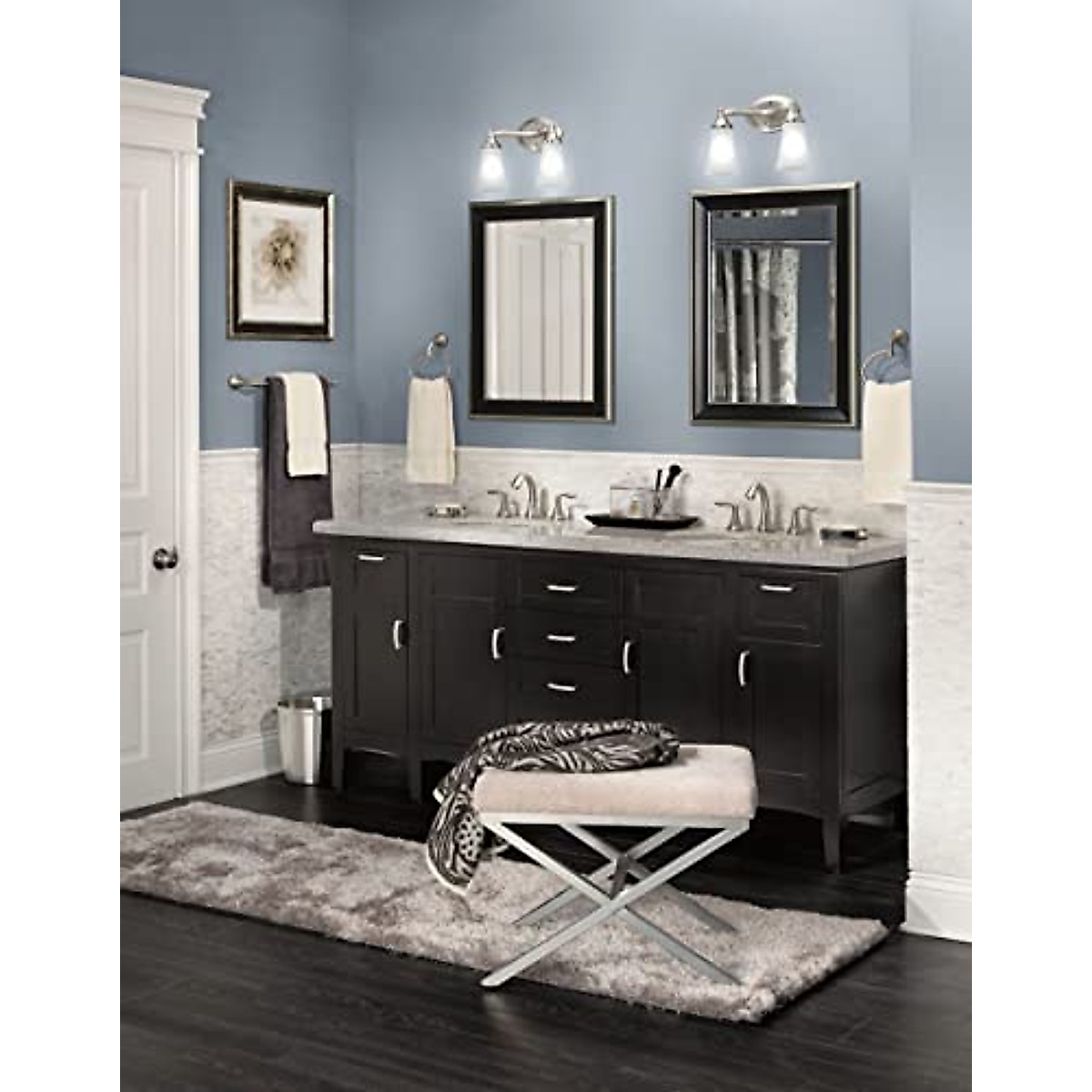 Moen YB2886BN Eva Bathroom Single Post Hand-Towel Ring, Brushed Nickel