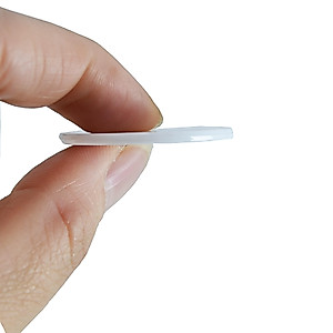 Smartdealspro 100pcs 32mm/1.26 Inch Opaque Plastic Learning Counters Disks Mini Poker Chips Game Tokens with Storage Box (White)