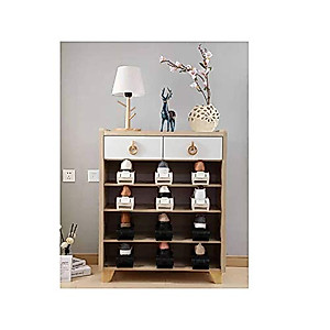 Yagizaai Bayou Shoe Slots, 8 PCS Shoes Slots Organizer, 4-Level Adjustable Shoe Stacker, Upgraded Shoe Space Saver, 50% Space-Saving Shoe Holders(Black)