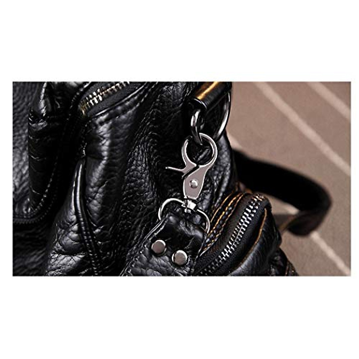 Ro Rox Calamity Womens PU Punk Gothic School Uni Studded Backpack - Black