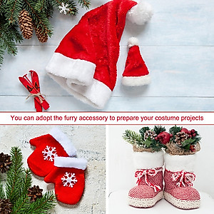 Pextian New Year Faux Fur Fabric Ribbon, 13 Yards Fur Fabric for Craft, Fake Fur Fabric Trim for Sewing Costume DIY Crafting, 2” x39ft