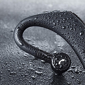 Lymoc Bluetooth Earpiece,Wireless Headset Earpieces Hansfree Trucker Earphones for Cell Phones V5.0 Ear Hook 25 Hours Talktime Microphone CVC6.0 Noise Cancellation for Walking Running Driving¡­