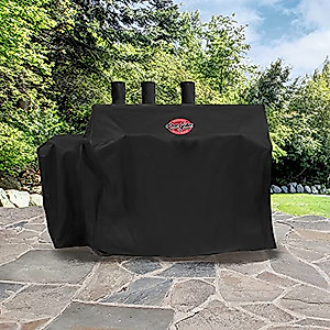 Char-Griller 8080 3-Burner Dual Fuel Expandable Gas & Charcoal Outdoor Grill Cover, Black, 29 x 65 x 49