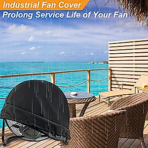 Capolo Heavy Duty Fan Cover for Dust, Industrial Shop Fan Covers Outdoor Waterproof for 18-20" High Velocity Floor Fan, Commercial, Garage, and Greenhouse Use