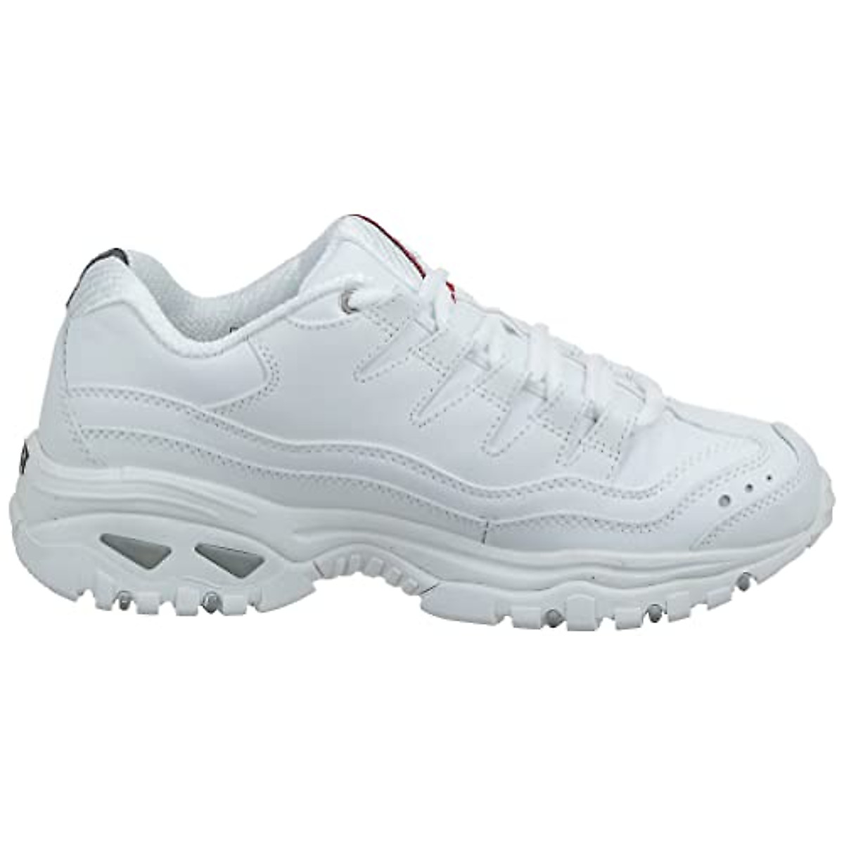 Skechers womens Energy fashion sneakers, White Mesh/Leather, 7.5 US